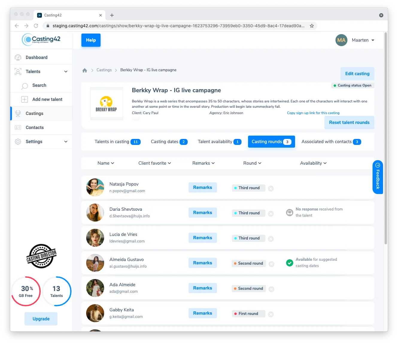 Login to your account | Casting42